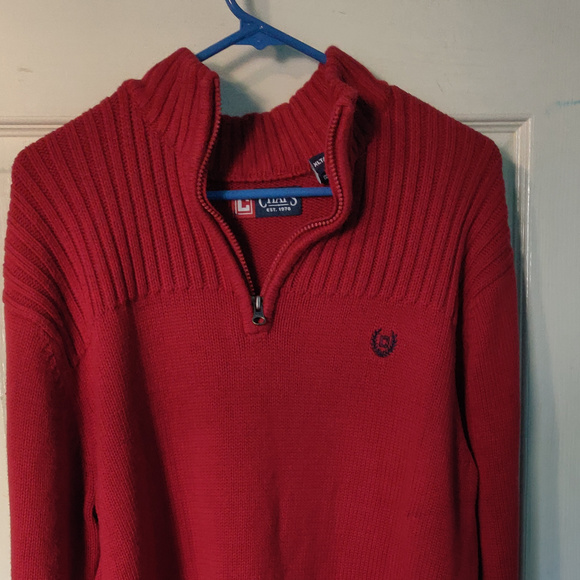 Chaps | Sweaters | Chaps By Polo Ralph Lauren Zip Red Sweater Xlt ...